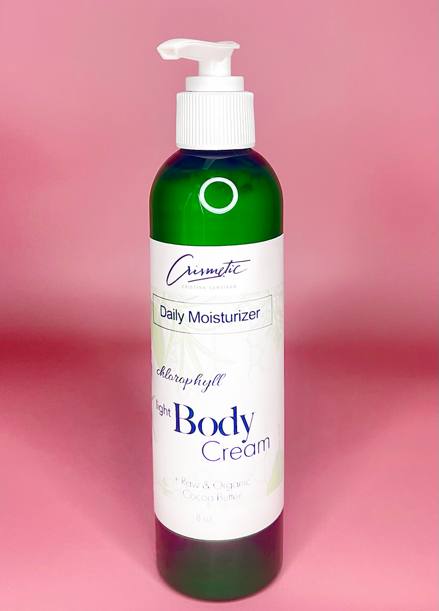 Chlorophyll & Moringa Body Cream w/ Organic Cocoa Butter - Light textu ...